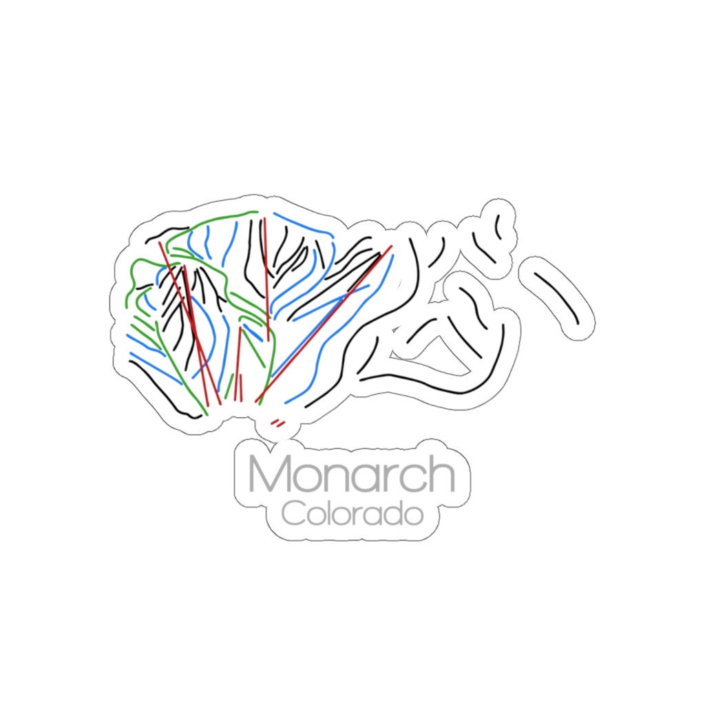 Monarch Colorado Sticker Tail Map Sticker Ski Sticker | Etsy