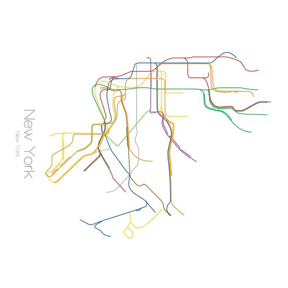 New York City Subway Map Vertical | Train Map | Metro Map | Nyc Subway ...