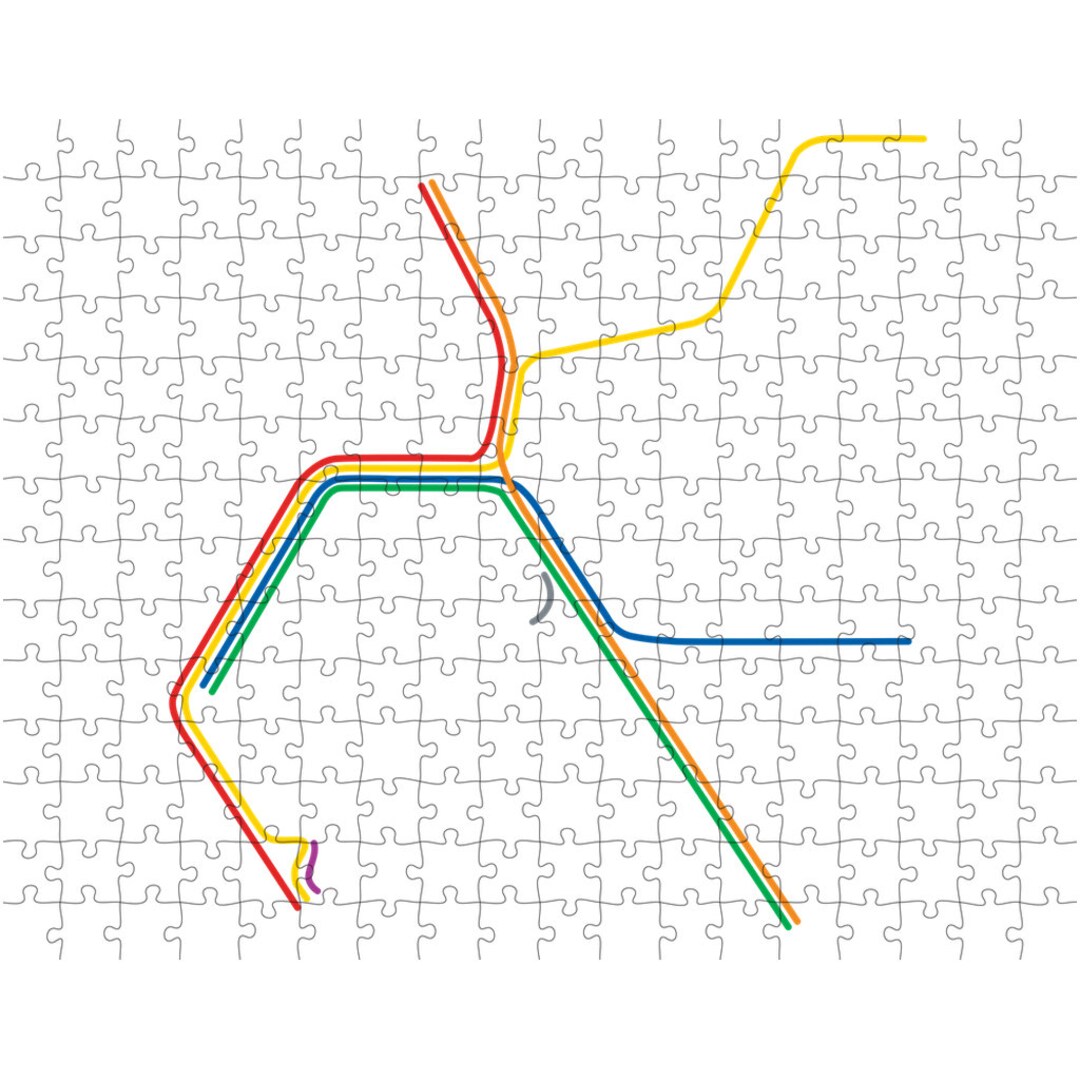 Puzzle San Francisco Bart Subway Map | 252 Pieces - Etsy
