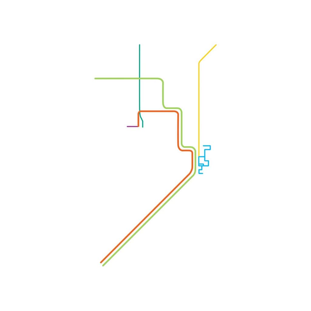 Miami Metrorail Map Miami Dade Subway Map Florida Map | Etsy