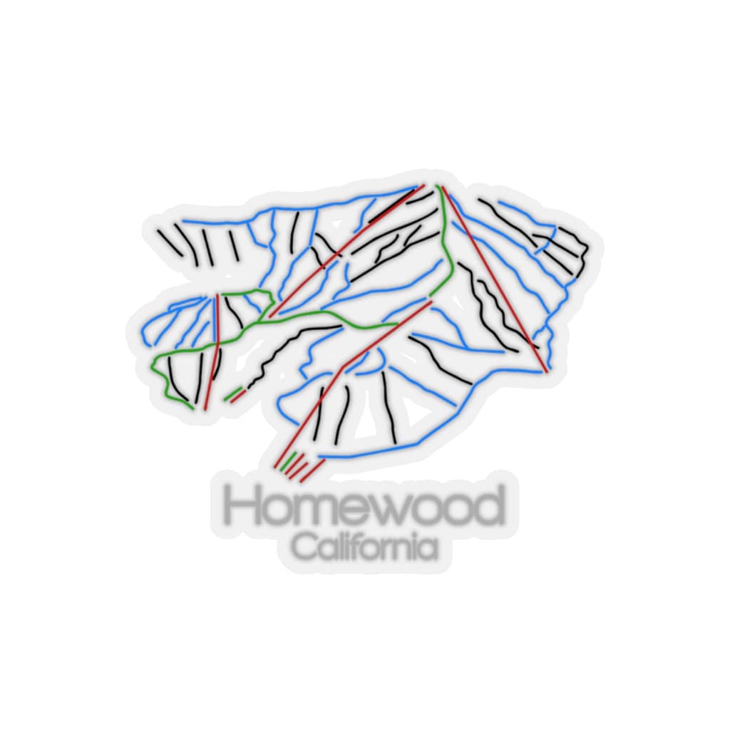 Homewood California Sticker Tail Map Sticker Ski Sticker - Etsy