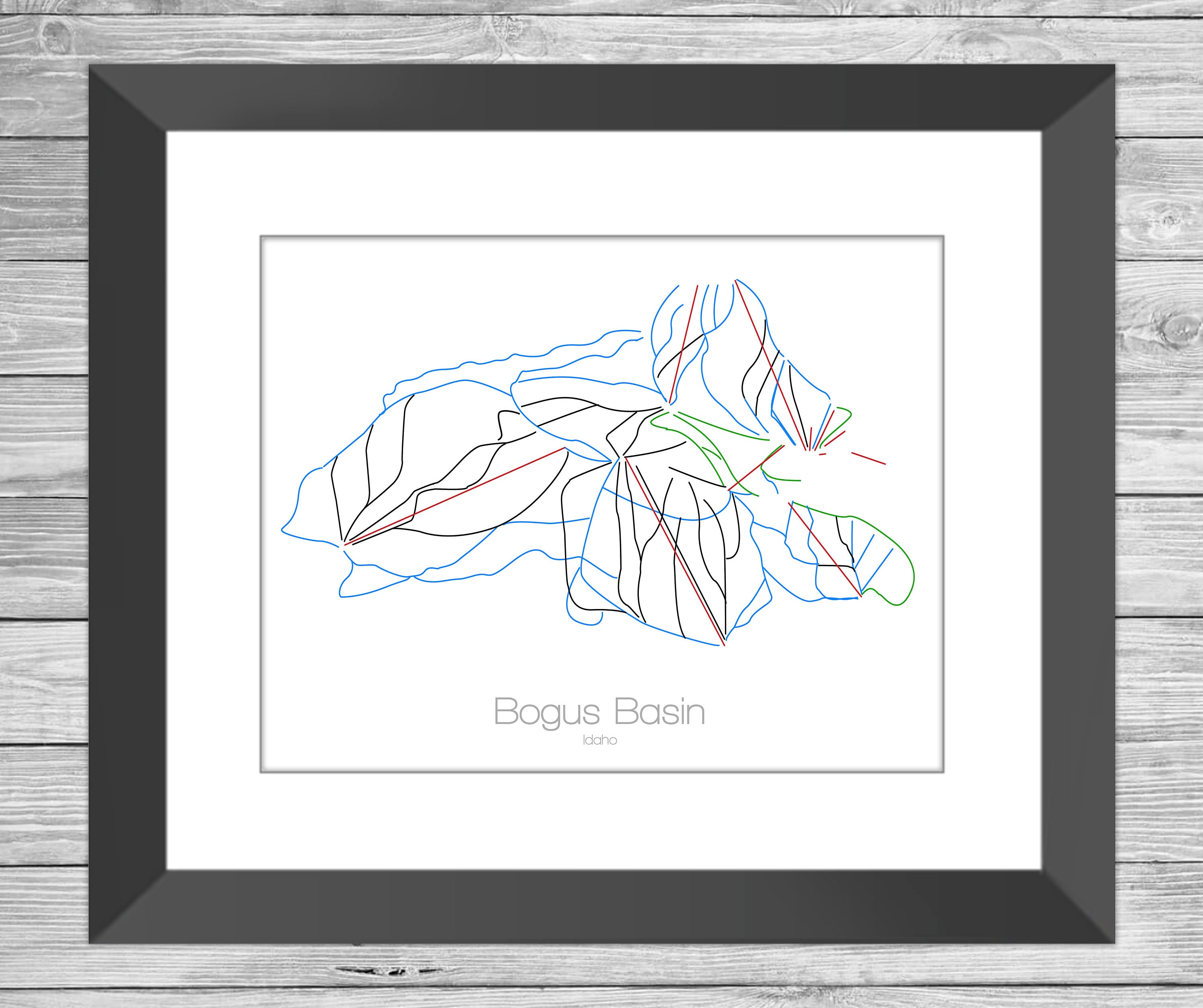 Bogus Basin Map Idaho Id Ski Snowboard Trail Map Art - Etsy Israel
