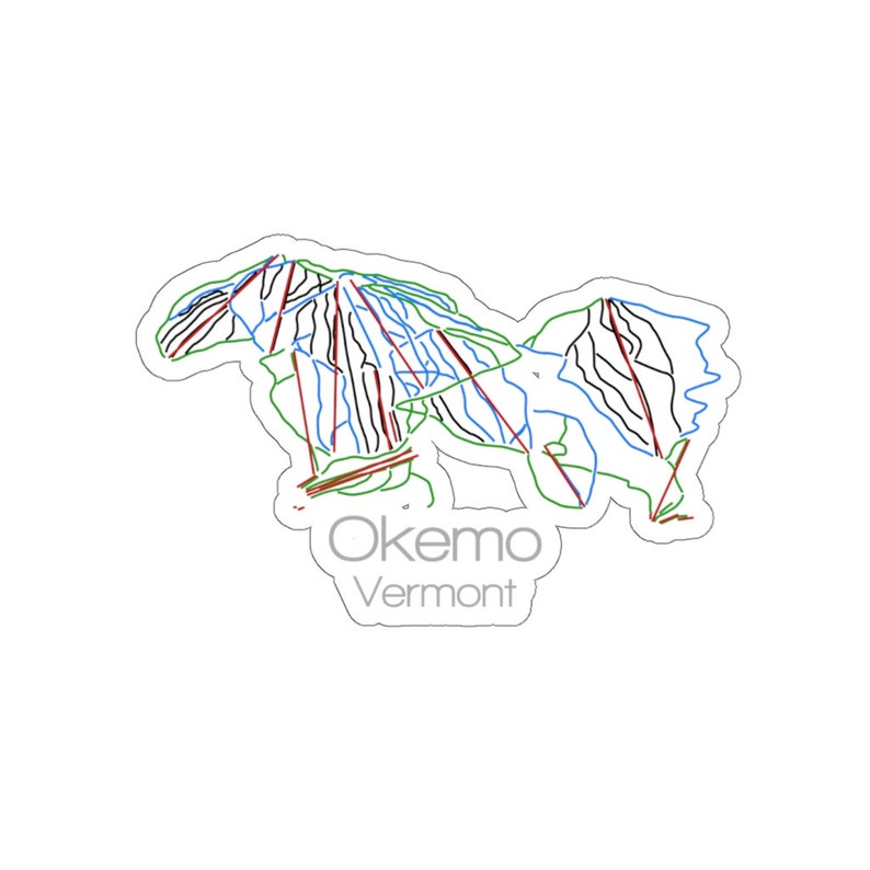 Okemo Vermont Sticker Tail Map Sticker Ski Sticker | Etsy
