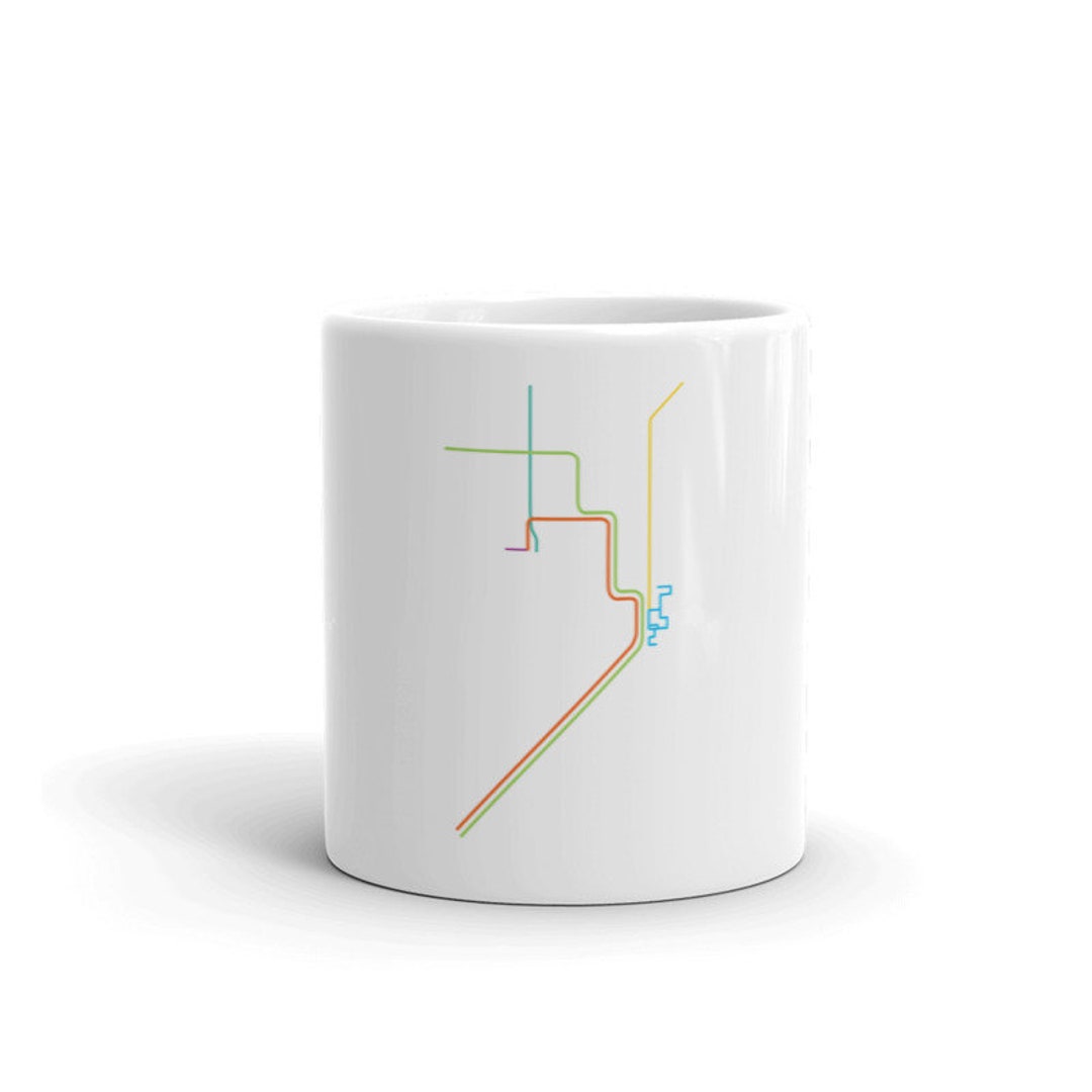 Miami Metrorail Subway Map Mug | City Coffee Mug | Tea Mug | Florida ...