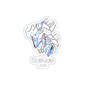 Solitude Utah Sticker Tail Map Sticker Ski Sticker Snowboard Sticker UT ...