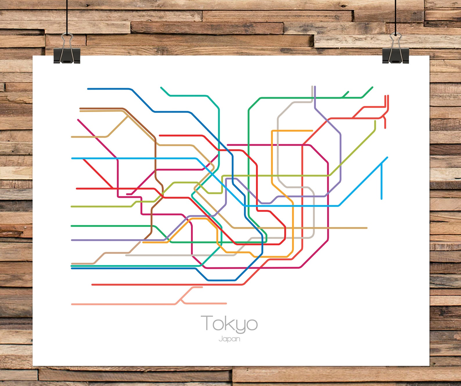 Tokyo Subway Map Japan Subway Map Train Map Rail Metro - Etsy