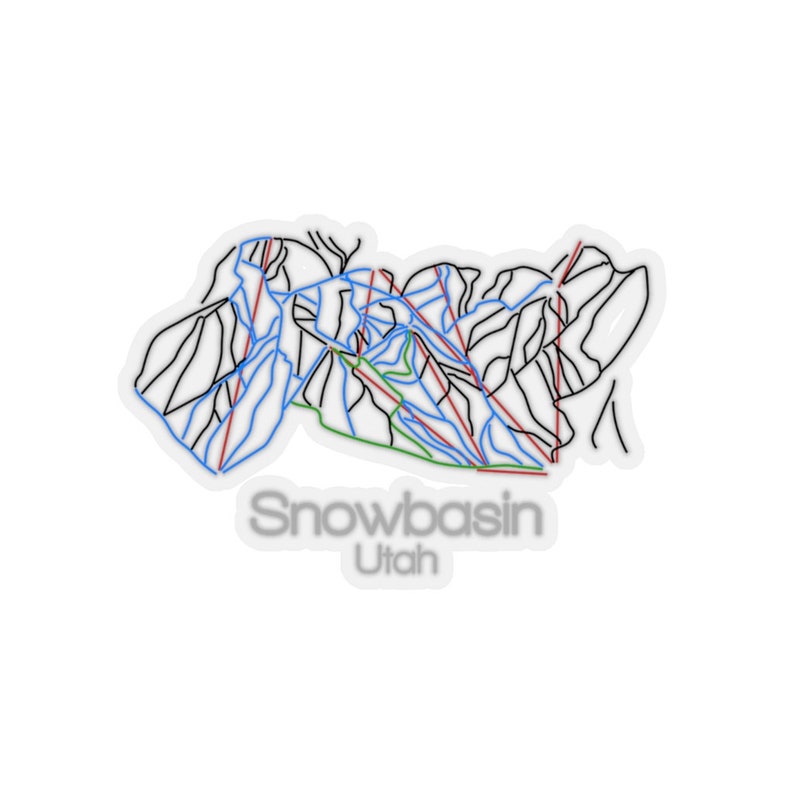 Snowbasin Utah Sticker Tail Map Sticker Ski Sticker - Etsy