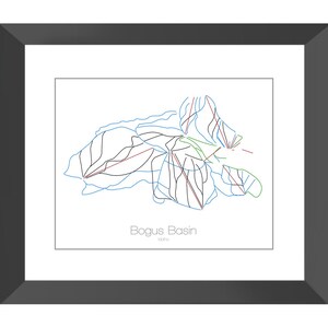 Bogus Basin Map Idaho Id Ski Snowboard Trail Map Art --- Print, Poster ...
