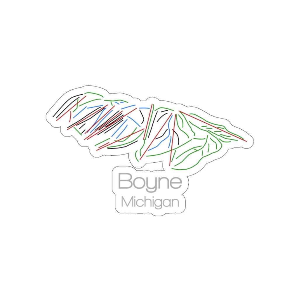 Boyne Michigan Sticker Tail Map Sticker Ski Sticker - Etsy