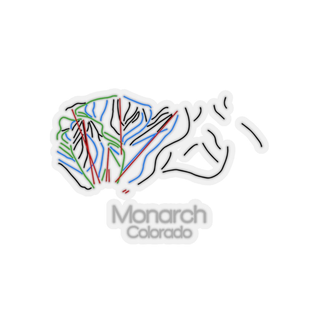 Monarch Colorado Sticker Tail Map Sticker Ski Sticker | Etsy