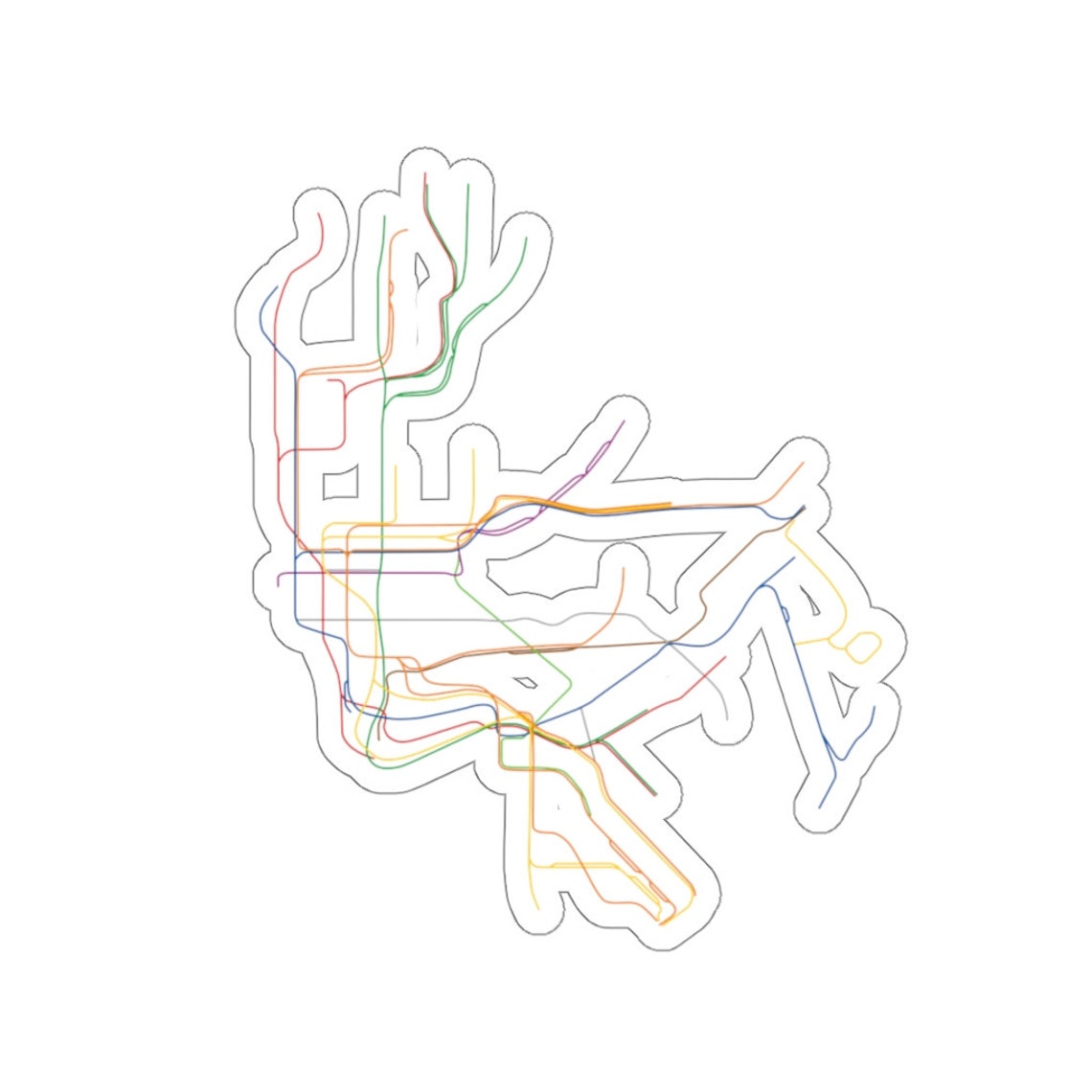 New York City Subway Map Sticker Train Map Metro Map Nyc | Etsy