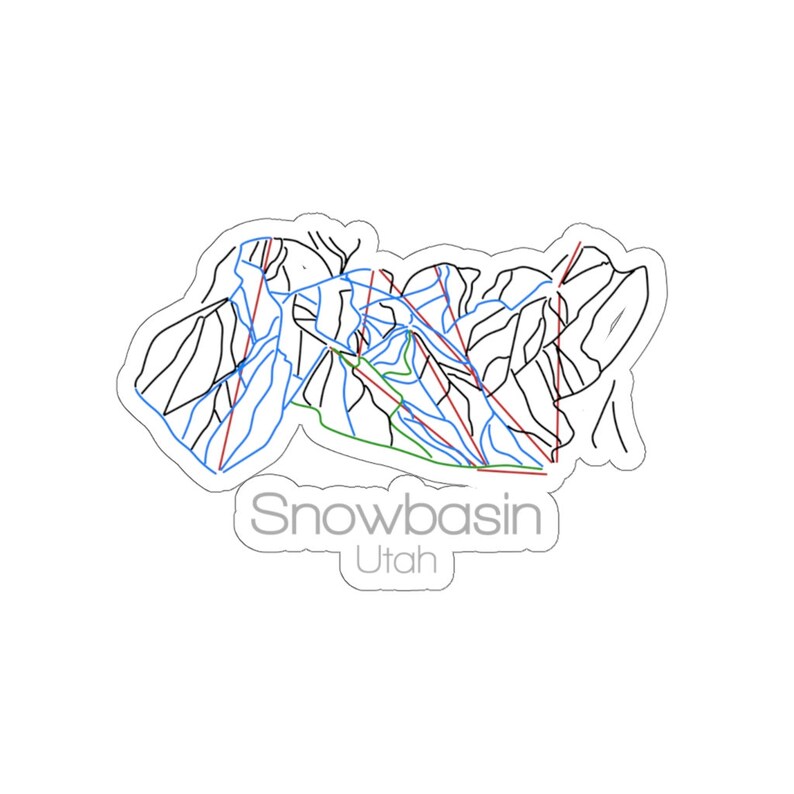 Snowbasin Utah Sticker Tail Map Sticker Ski Sticker - Etsy