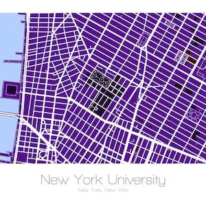 NYU Map | University Art | New York University Street | NYC Manhattan ...