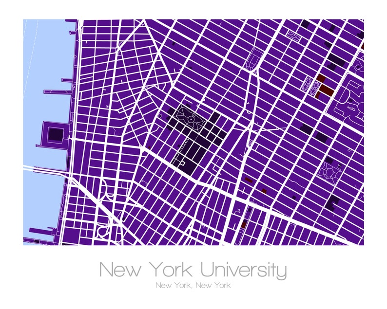 NYU Map | University Art | New York University Street | NYC Manhattan ...