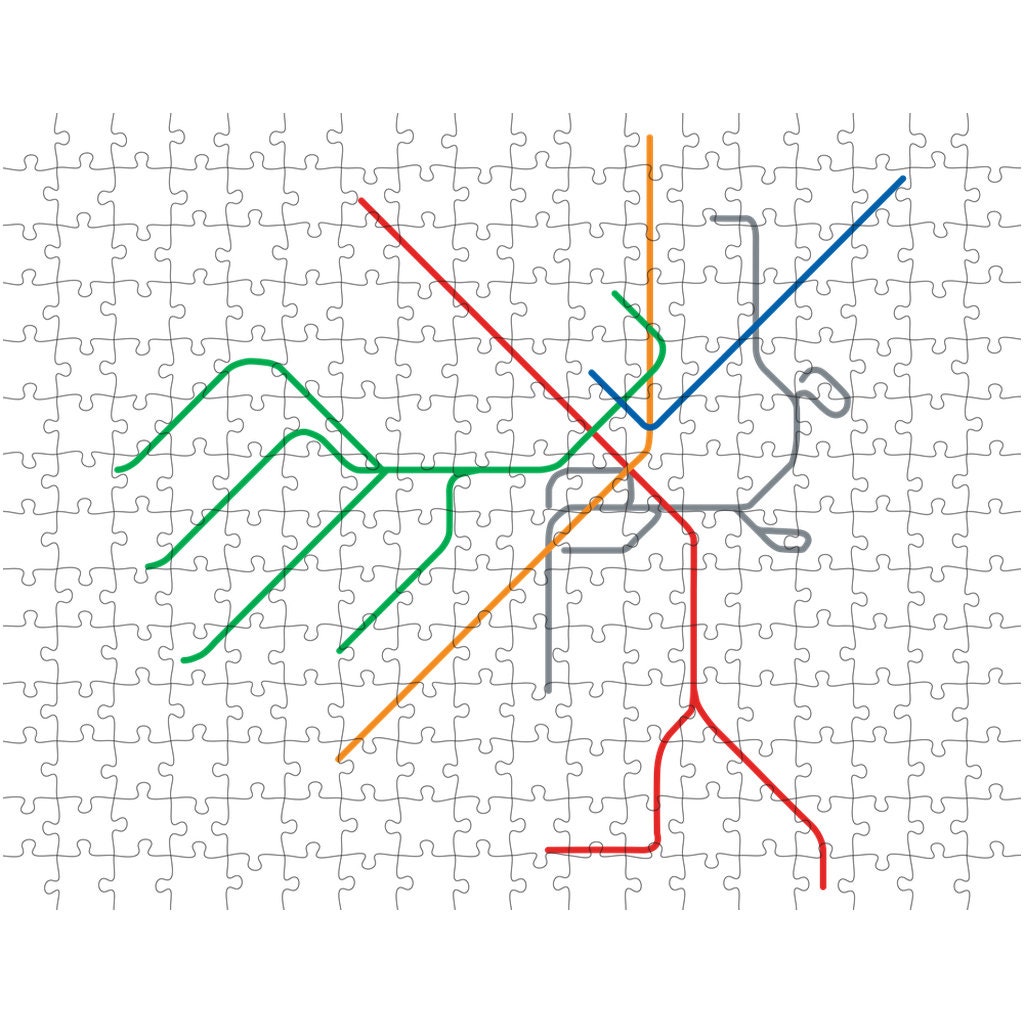 Puzzle Boston T Subway Map 252 Pieces - Etsy