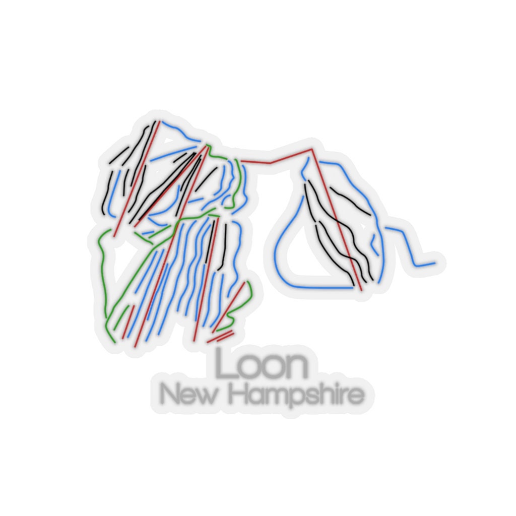 Loon New Hampshire Sticker | Tail Map Sticker | Ski Snowboard | NH ...