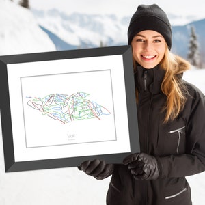 Vail Colorado | Vail Map | Vail Art | Vail Trail Map | Vail Mountain ...