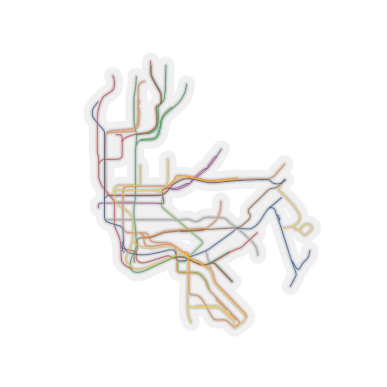 New York City Subway Map Sticker | Train Map | Metro Map | Nyc Subway ...