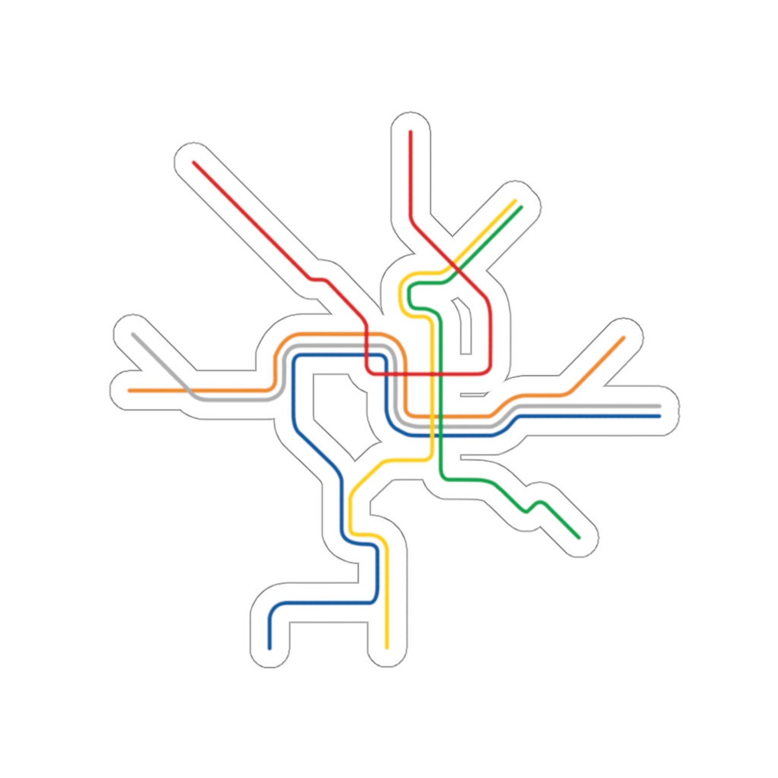 Washington Dc Metro Map Sticker Dc Subway Map Washington - Etsy