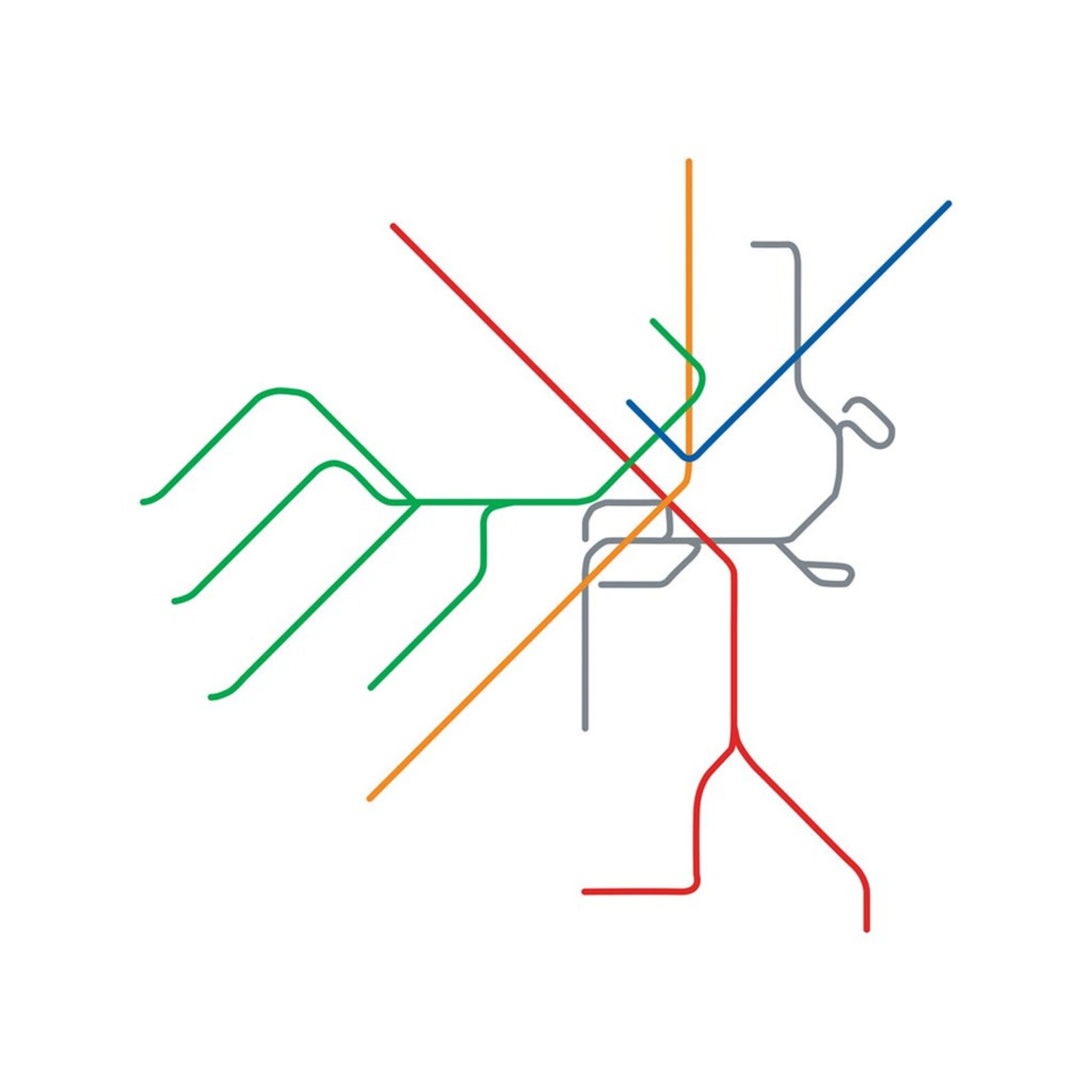 Boston T Train Subway Map - Etsy