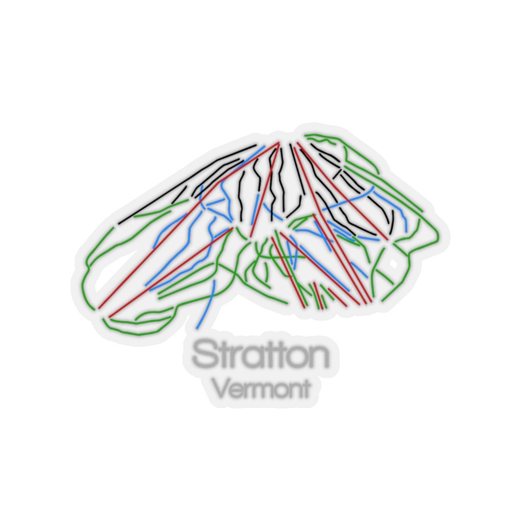 Stratton Vermont Sticker Tail Map Sticker Ski Sticker | Etsy