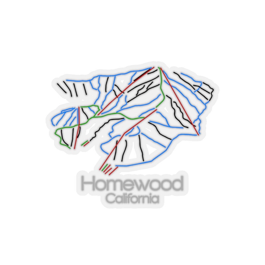 Homewood California Sticker Tail Map Sticker Ski Sticker - Etsy