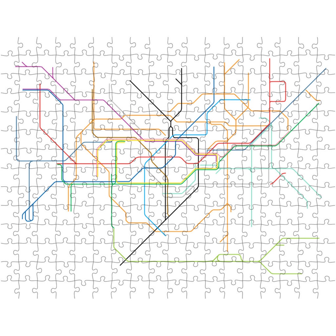 Puzzle London Tube Underground Subway Map | 252 Pieces - Etsy