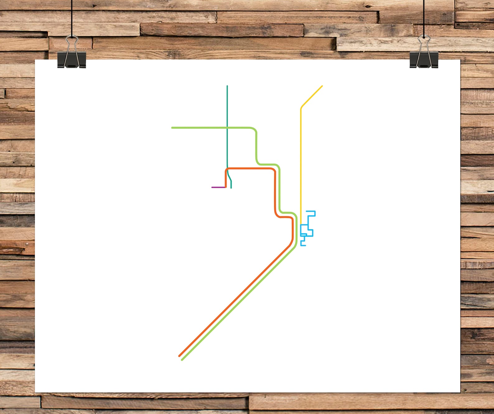 Miami Metrorail Map Miami Dade Subway Map Florida Map | Etsy