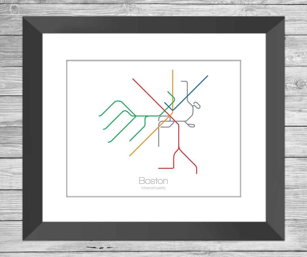 Boston T Train Map | Boston Subway Map | Boston Transportation | Boston ...