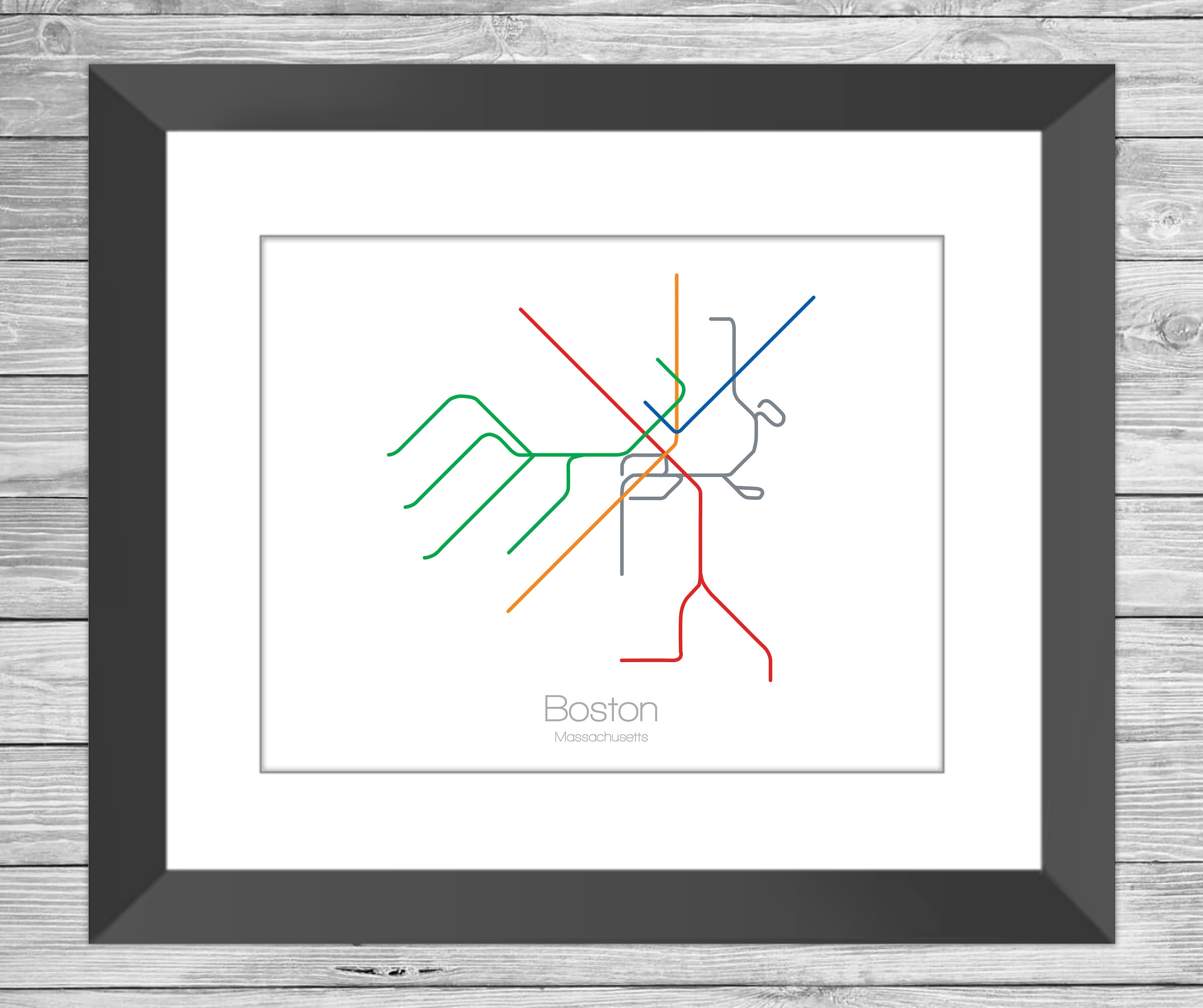 Boston T Train Map Boston Subway Map Boston Transportation Boston ...