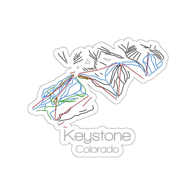 Keystone Colorado Sticker Tail Map Sticker Ski Snowboard | Etsy