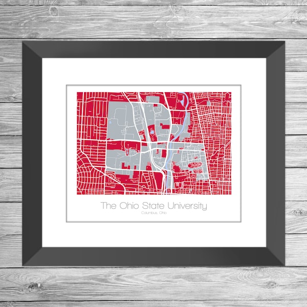 Ohio State University Map Print - Etsy
