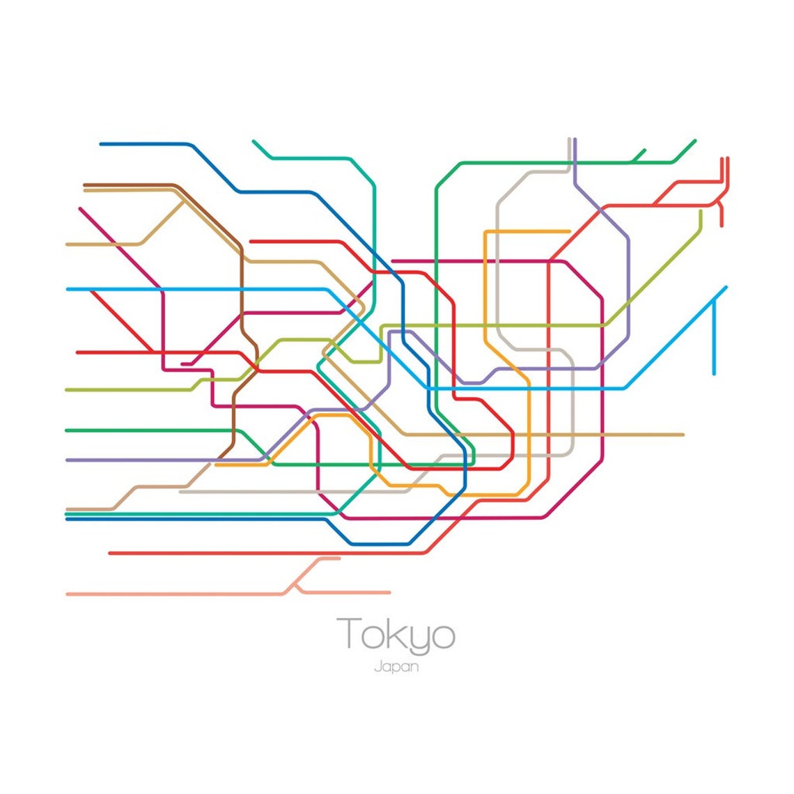 Tokyo Subway Map | Japan Subway Map | Train Map | Rail | Metro ...