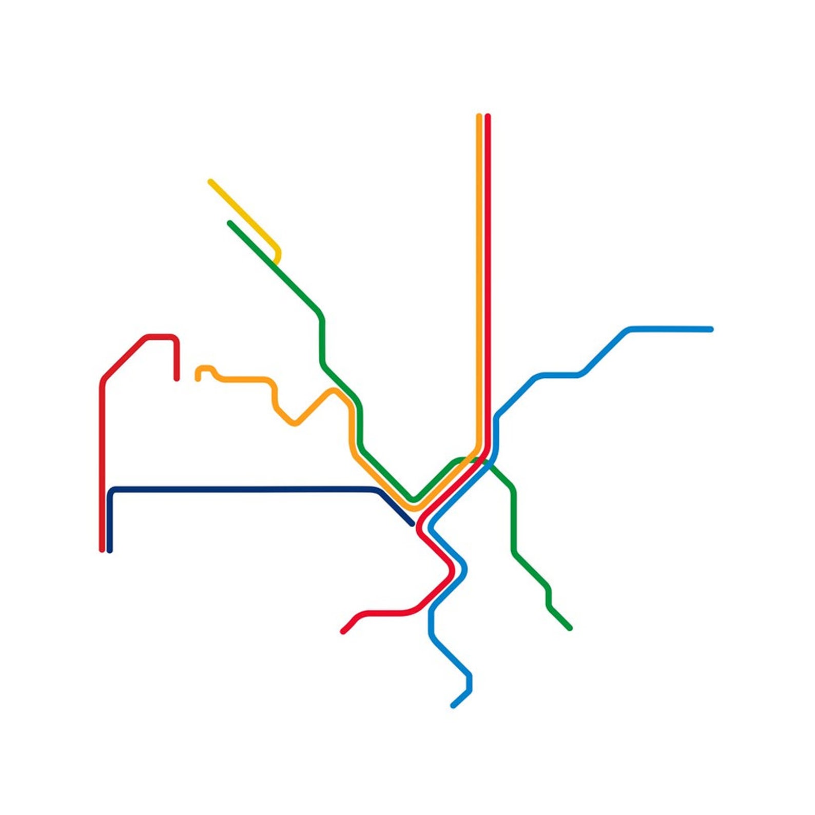 Dallas DART Map Texas Subway Map Light Rail Map Metro - Etsy