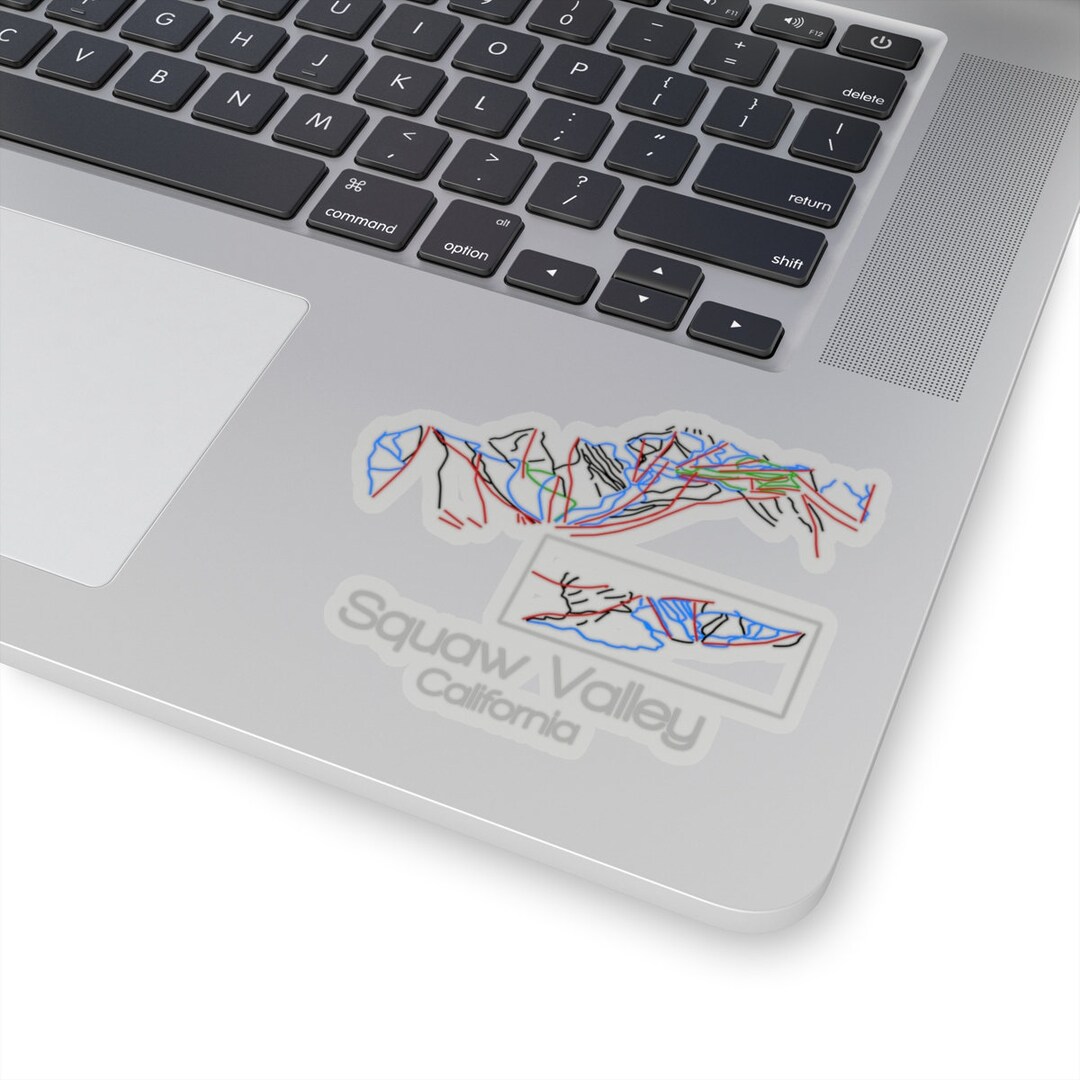 Squaw Valley California Sticker | Tail Map Sticker | Ski Sticker ...