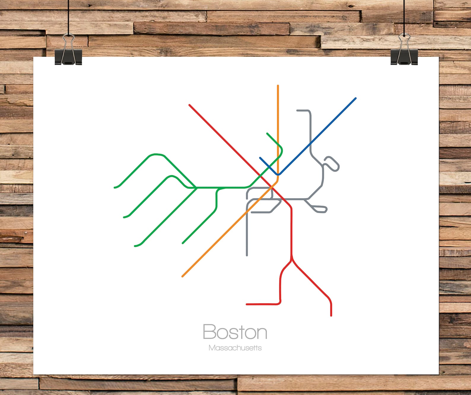 Boston T Train Map Boston Subway Map Boston Transportation Boston ...