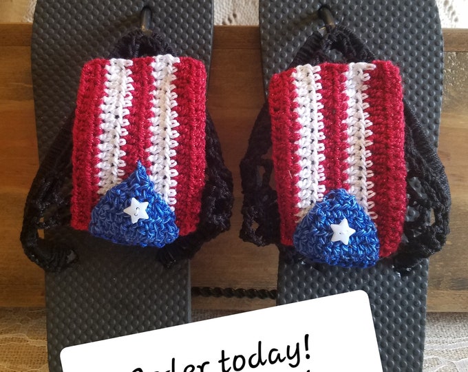 PUERTO RICO Flip Flop Sandals in Black With Style and More! - Etsy