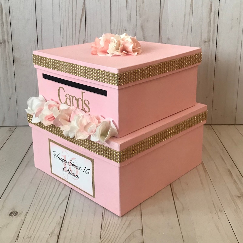 2 Tiered Card Box - Etsy