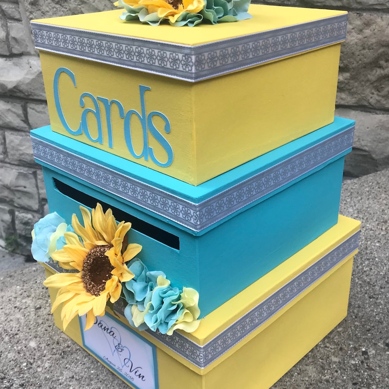 Sunflower Card Box - Etsy