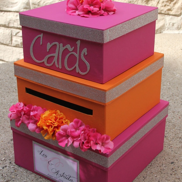 Pink Card Box - Etsy