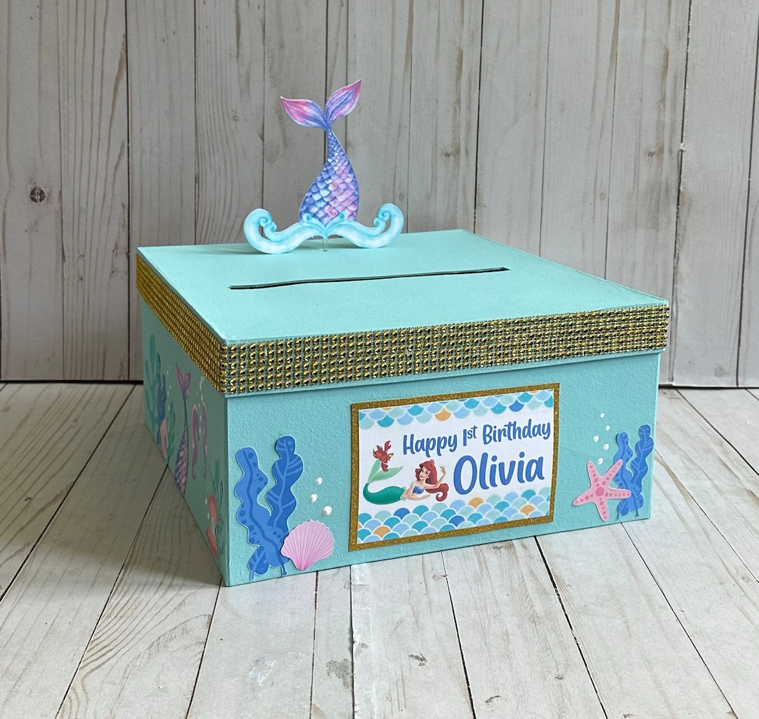 1 Tier Cardbox, Mermaid, Birthday - Etsy