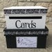 Custom Card Box, 2 Tier, Card Holder, Square, Black and White, Music ...
