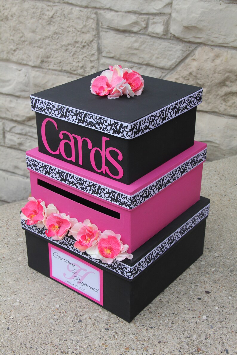 Custom Wedding Sweet 16 Card Box 3 Tier Card Holder - Etsy