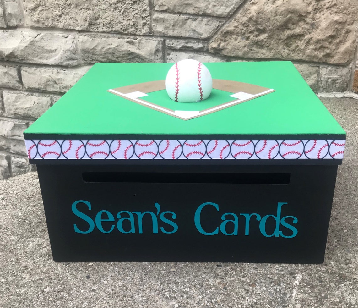 1 Tier Cardbox Baseball Theme Custom Colors Bar Mitzvah - Etsy
