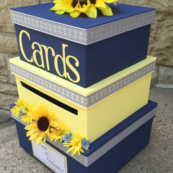 Sunflower Card Box - Etsy
