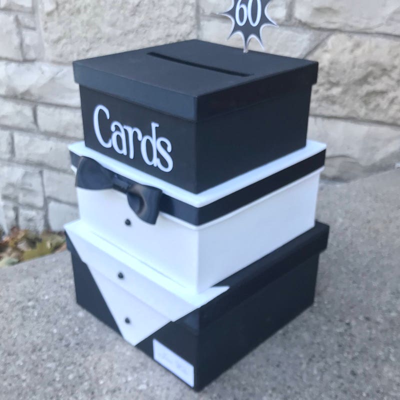 Tuxedo Card Box - Etsy