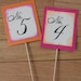 Table Numbers, Pink and Orange, Wedding Decor, Special Event, Reception ...