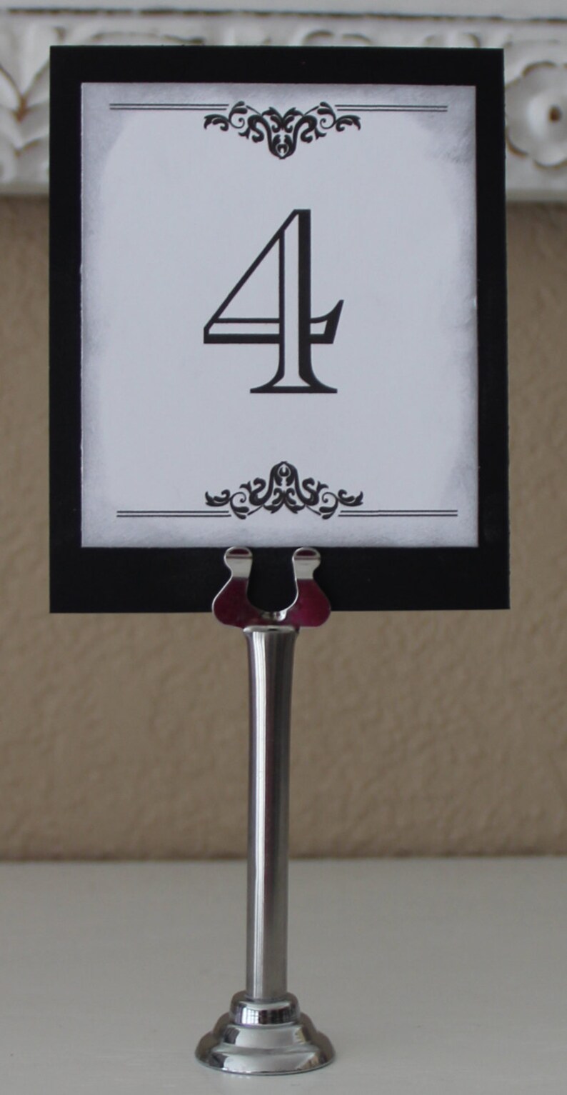 Handmade Table Numbers Elegant Design Black Tie Event - Etsy