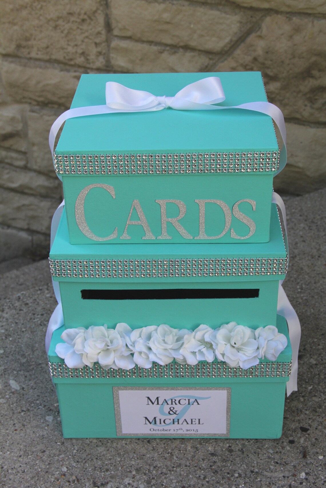 Custom Wedding Card Box 3 Tier Card Holder Square - Etsy