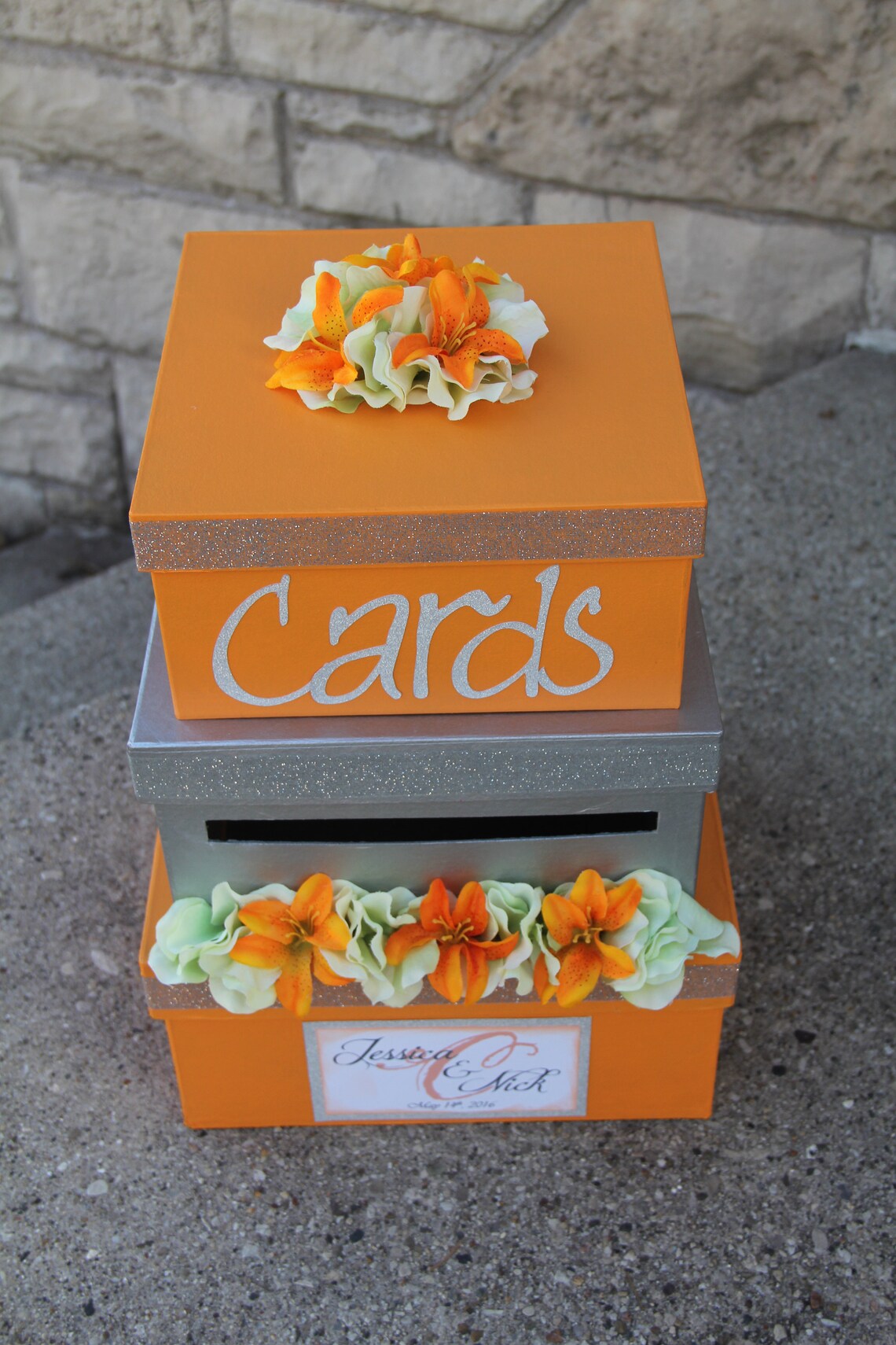 Custom Wedding Card Box 3 Tier Card Holder Square - Etsy